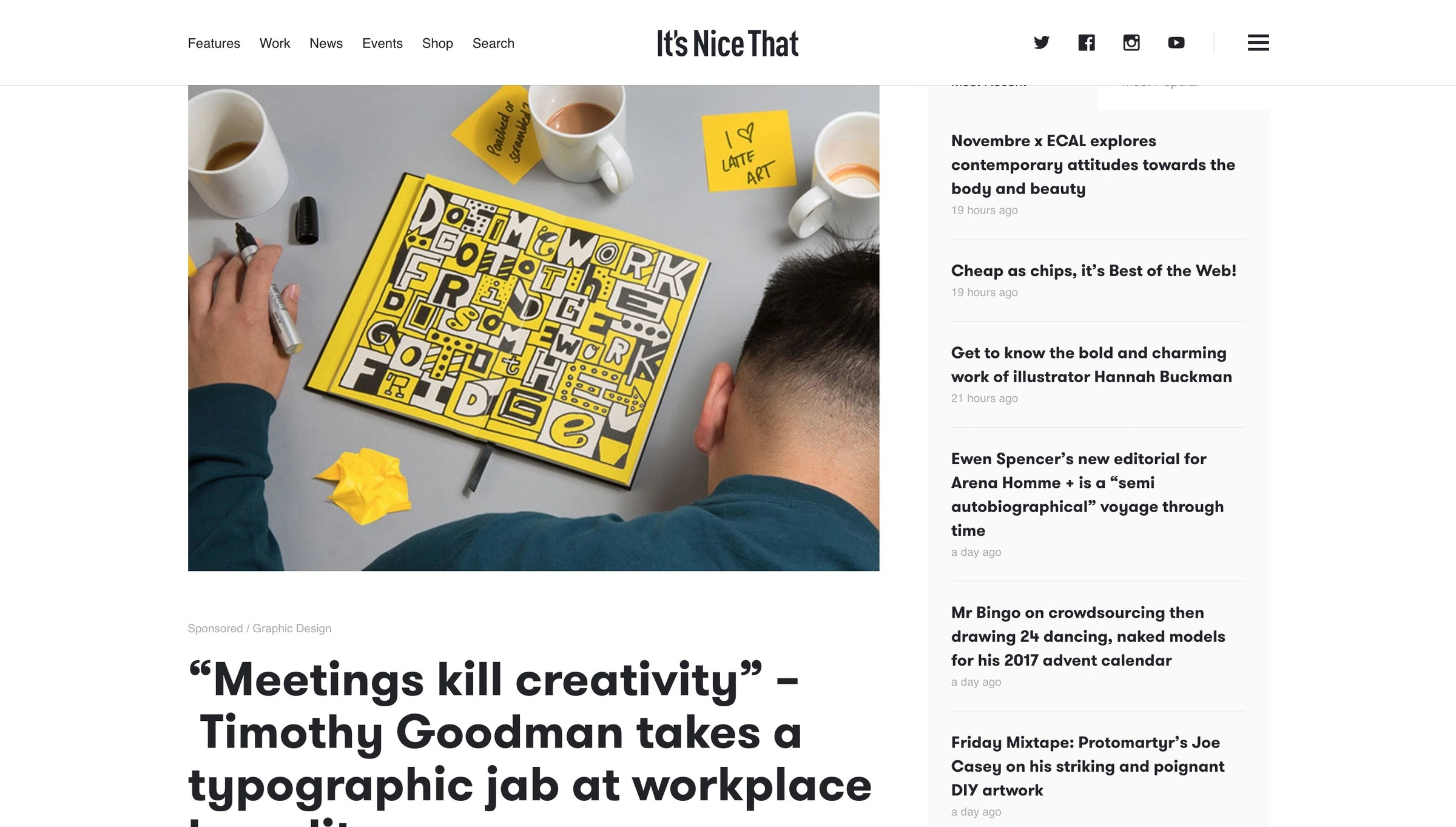 Erik - It's Nice That | “Meetings kill creativity” – Timothy Goodman takes a typographic jab at ...