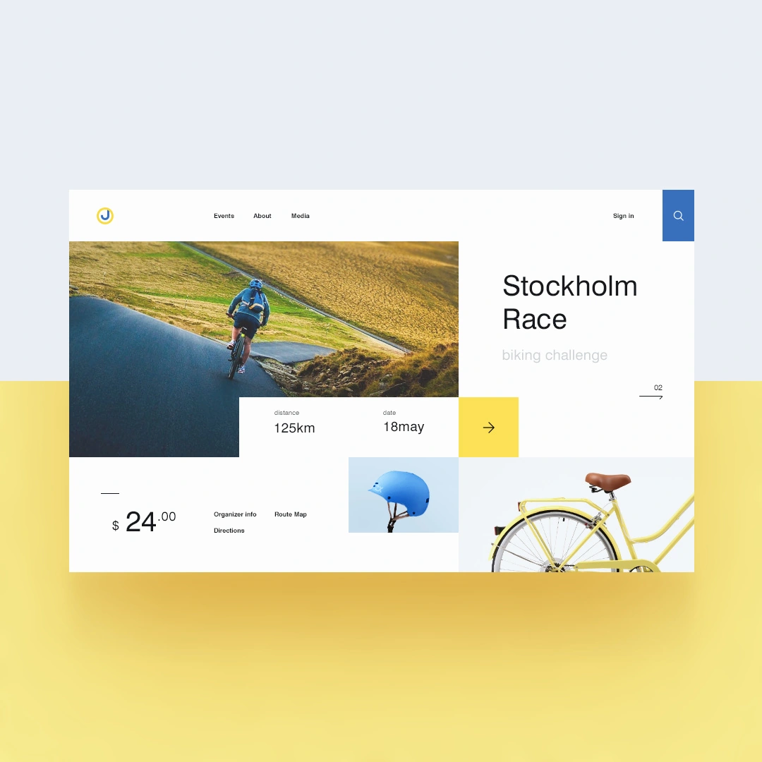 Evgeniy Talko - Biking event website large – Savee