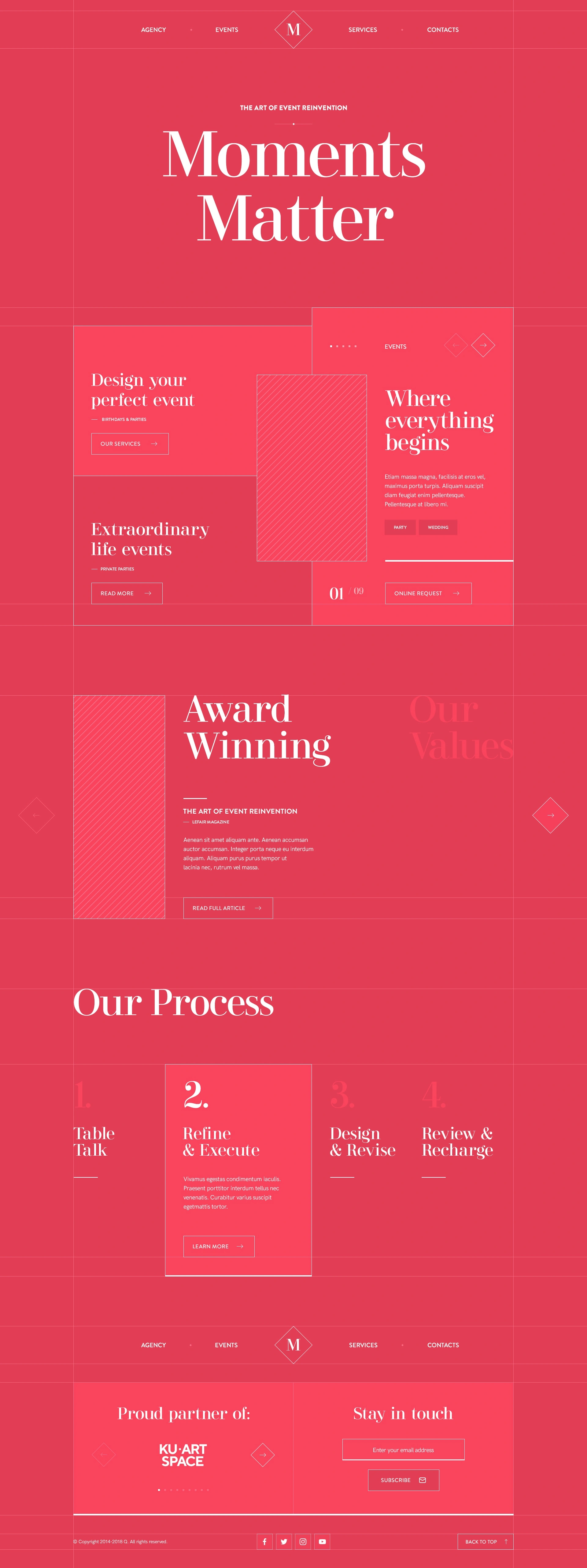 Devesh - Event agency web site design wireframe – Savee
