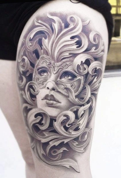 Roman - Mask tattoo by Josh Duffy Tattoo – Savee