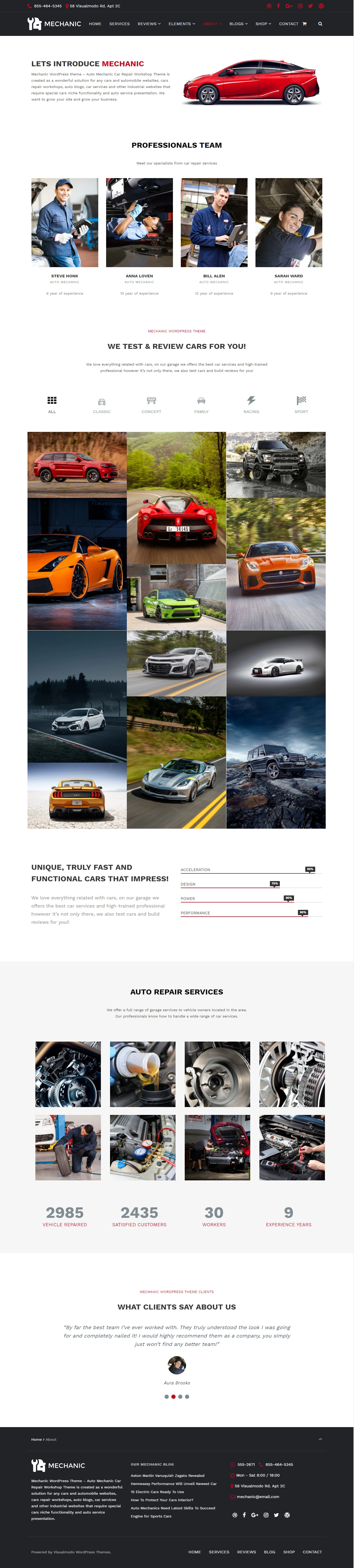 Visualmodo - Mechanic WordPress Theme - About Page – Savee