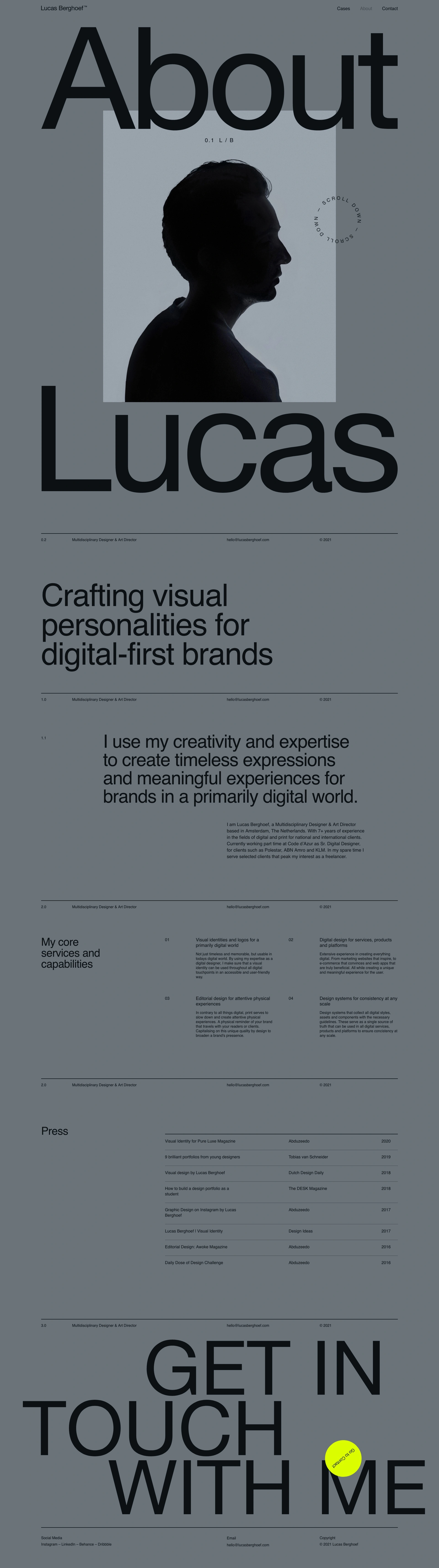 Manoel do Amaral - Lucas Berghoef Landing Page Example: Portfolio of ...