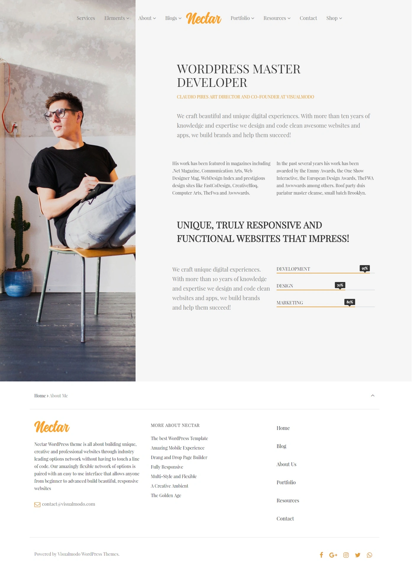 Cyber Culture - Nectar WordPress Theme About Me – Savee
