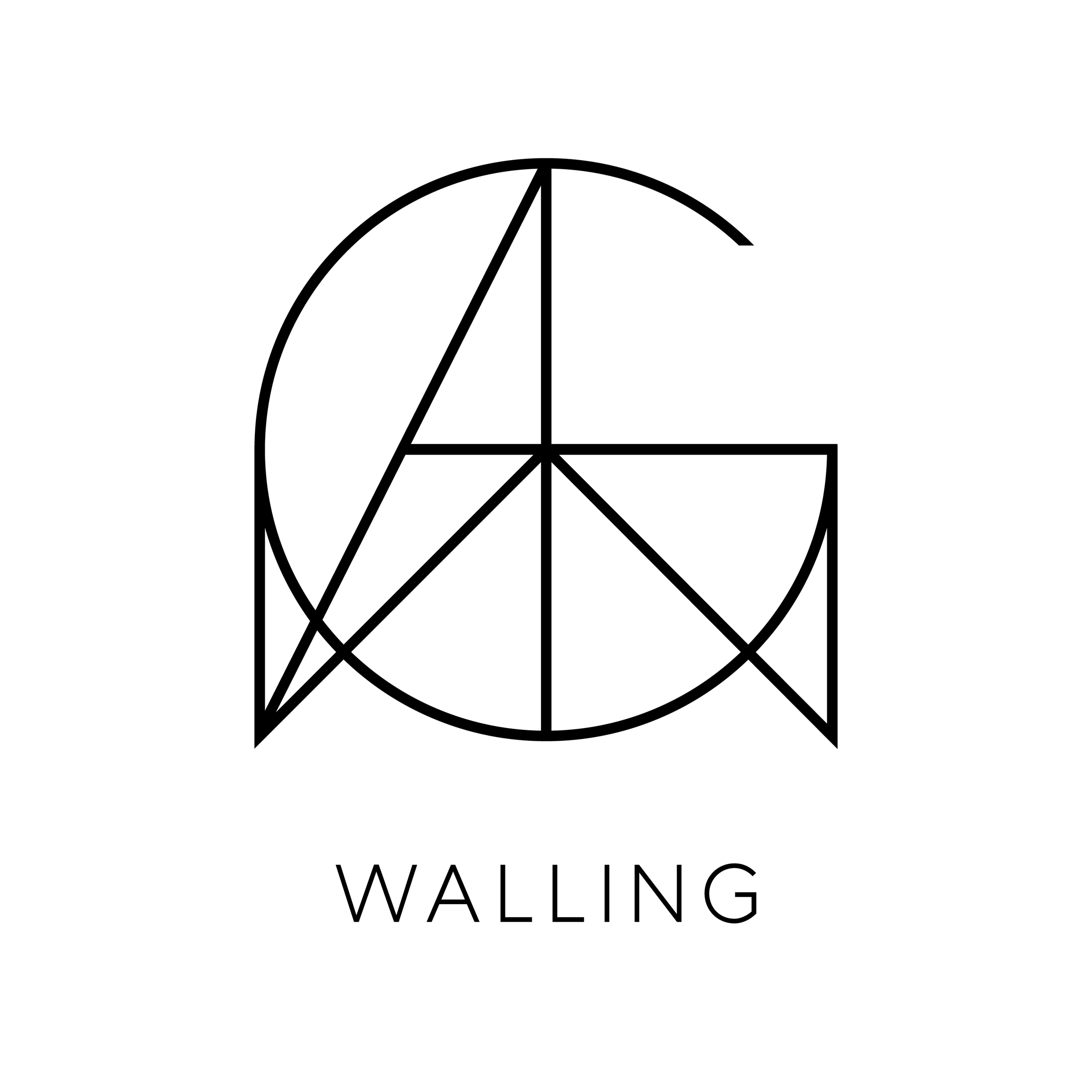 Liudmila Ward - WALLING name logo minimal design, abstract logo, tattoo ...