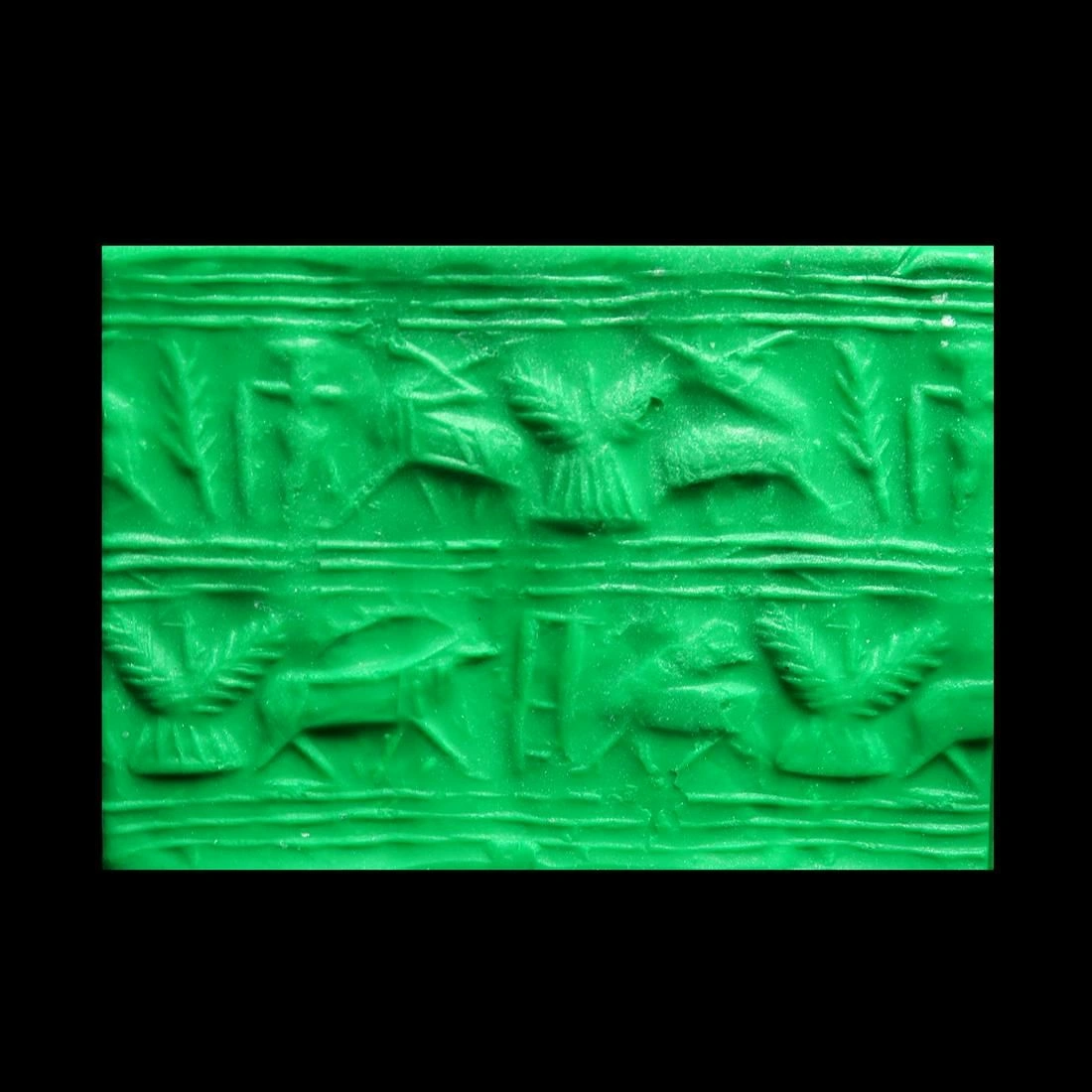 ALFRHED W - Akkadian Fossil-Shell Cylinder-Seal with Imdugud and ...