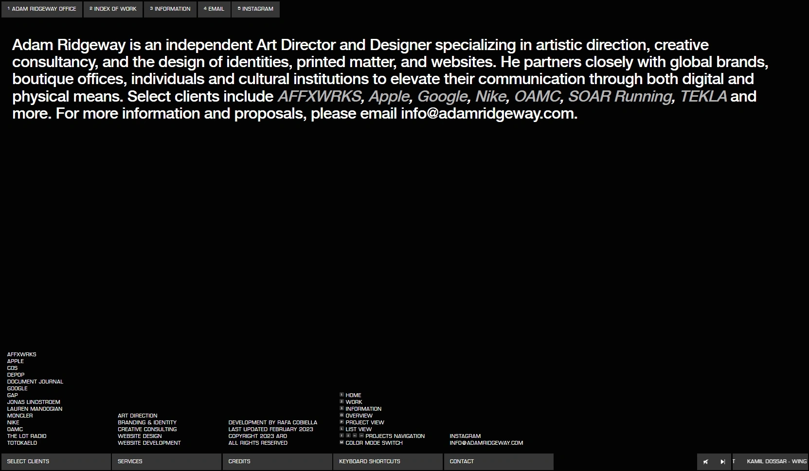 Gilles Tossoukpé - Information - ADAM RIDGEWAY OFFICE – Savee