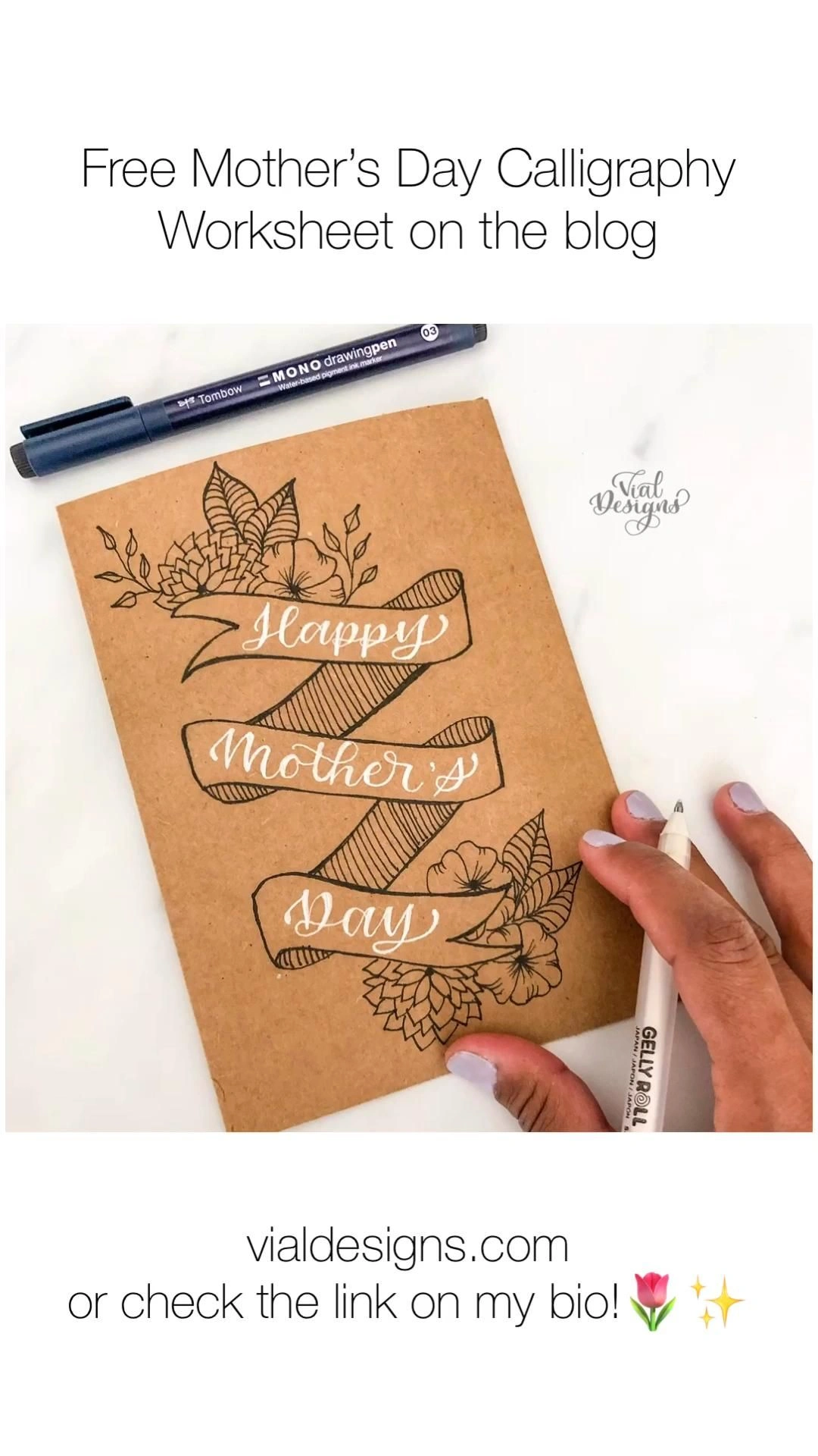 gaby - Mother's Day Calligraphy Tutorial plus FREE Practice Worksheet ...