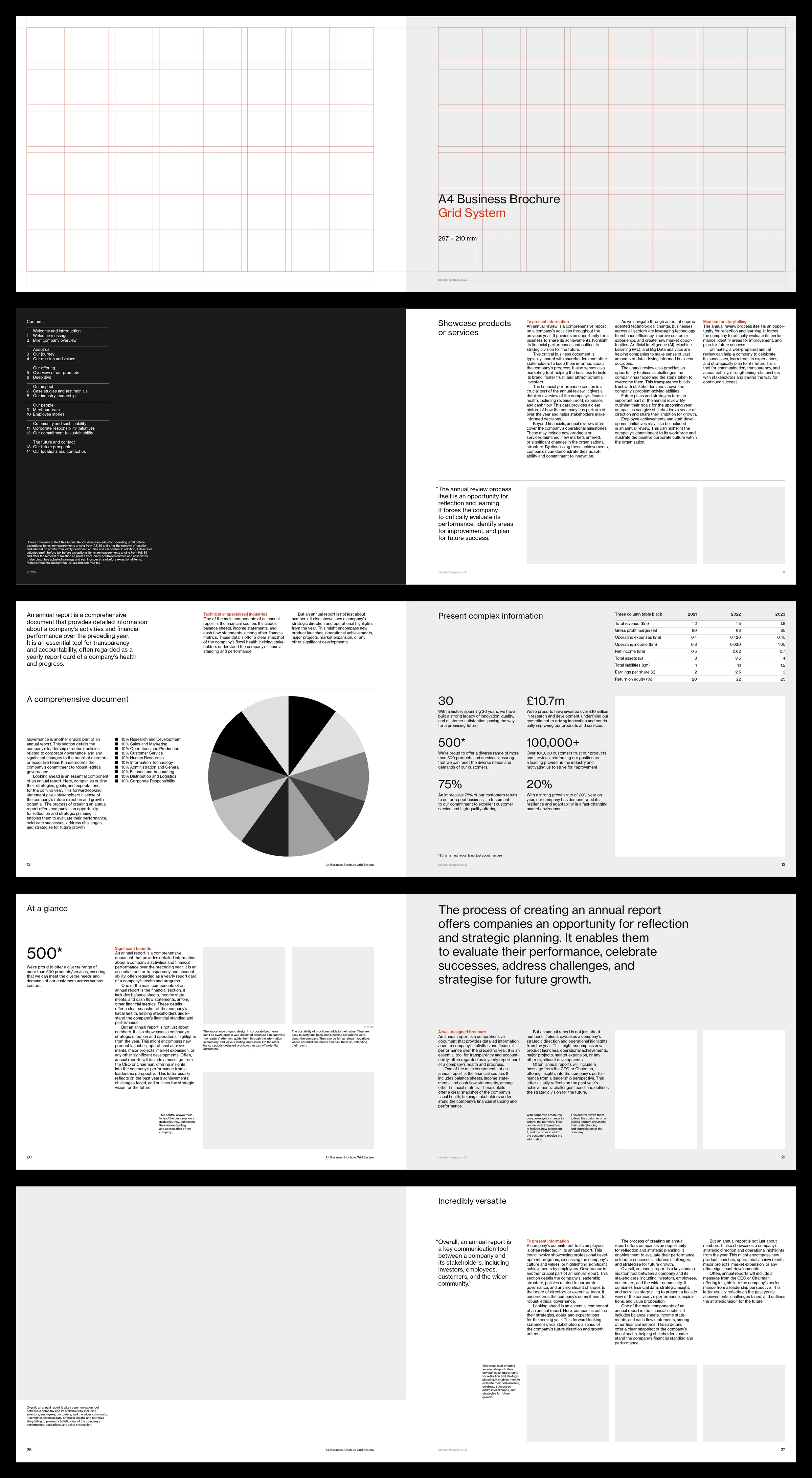 Nastia Fortune - A4 Business Brochure / Report Grid System for InDesign – Savee