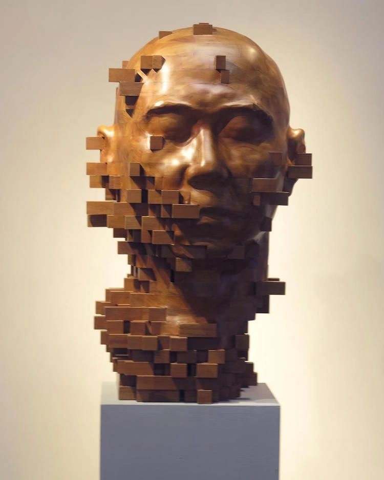Daniel Velehov - Resplendent Pixelated Wood Sculptures – Savee
