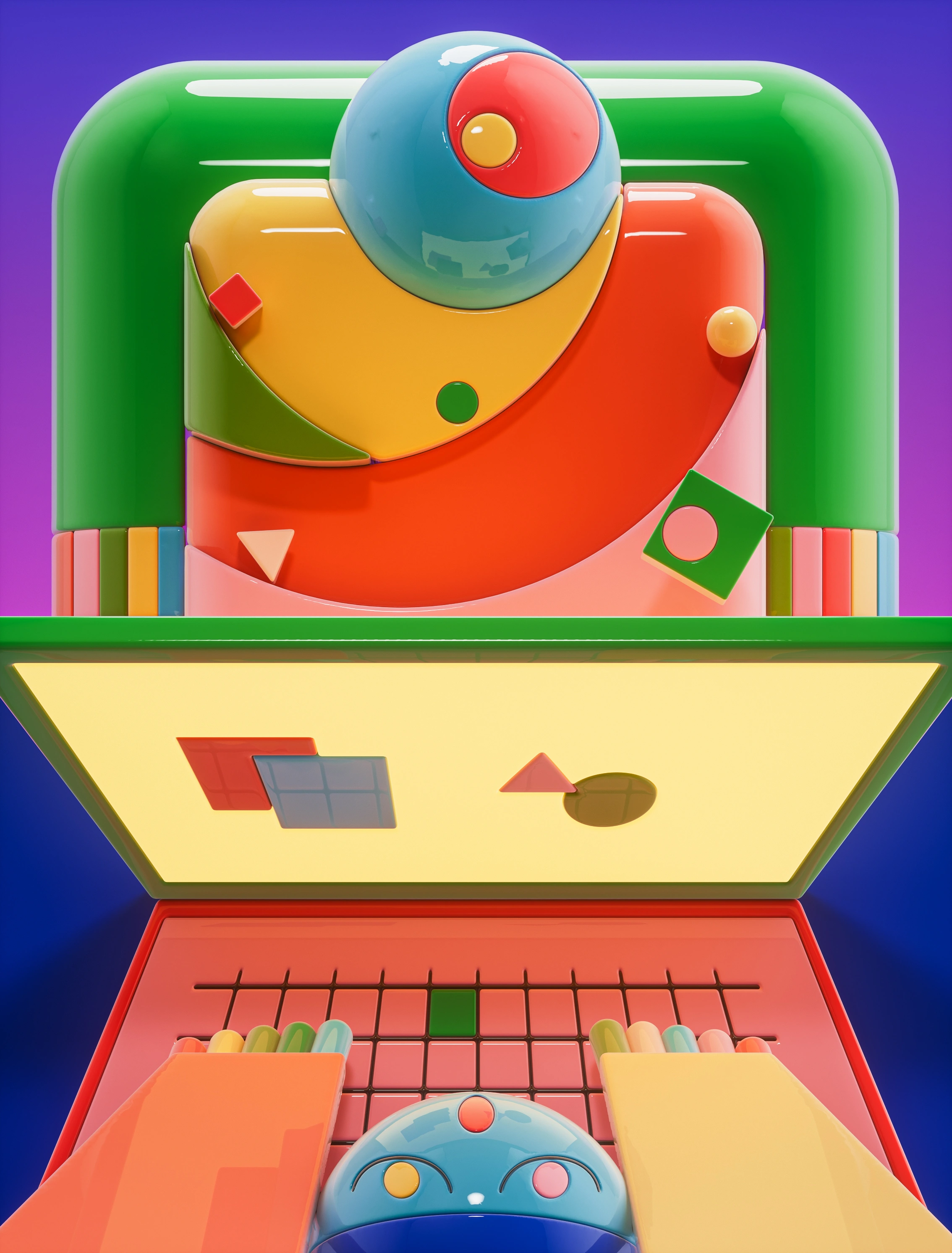 cyberborean - 3D 3d modeling visualization modern c4d cinema4d octane abstract poster adobe ...