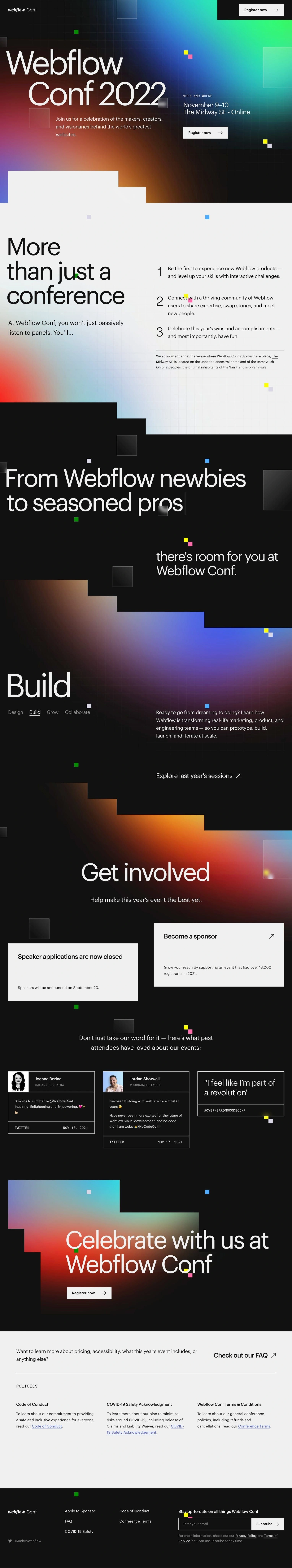 Fabio Nobile - Webflow Conf 2022 Website Inspiration – SAVEE