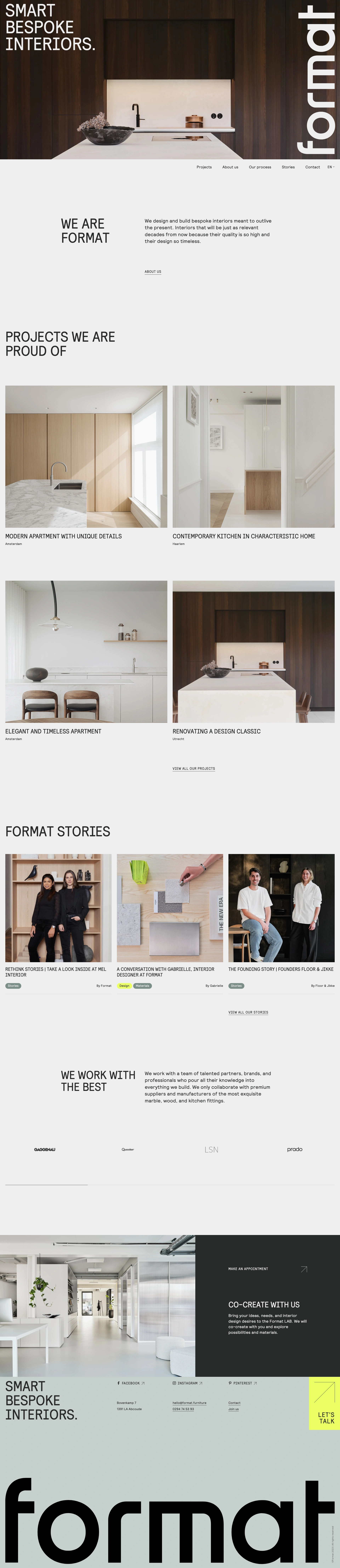 Mekwek - Format Furniture Landing Page Example: We design and build ...