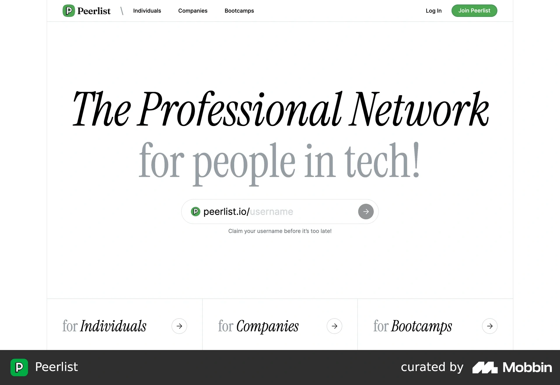 Make Stories - Editorial AI Stock Photos - Peerlist Onboarding screen – Savee