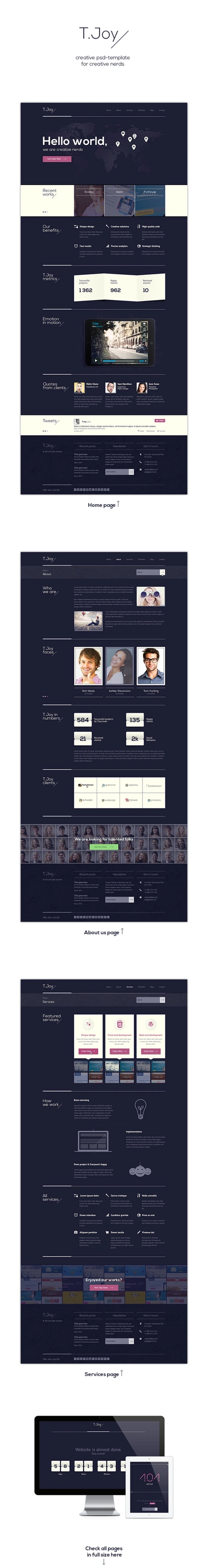 nazhan.a - T.Joy - Flat Multipurpose PSD Template – SAVEE