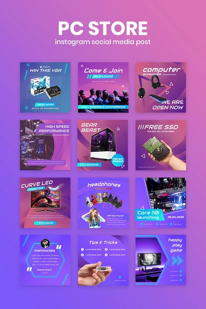 Alfaro Rudolf - PC store social media post design – Savee