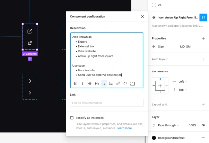 Nastia Fortune - Screenshot of a rich text editor inside of Figma, an ...