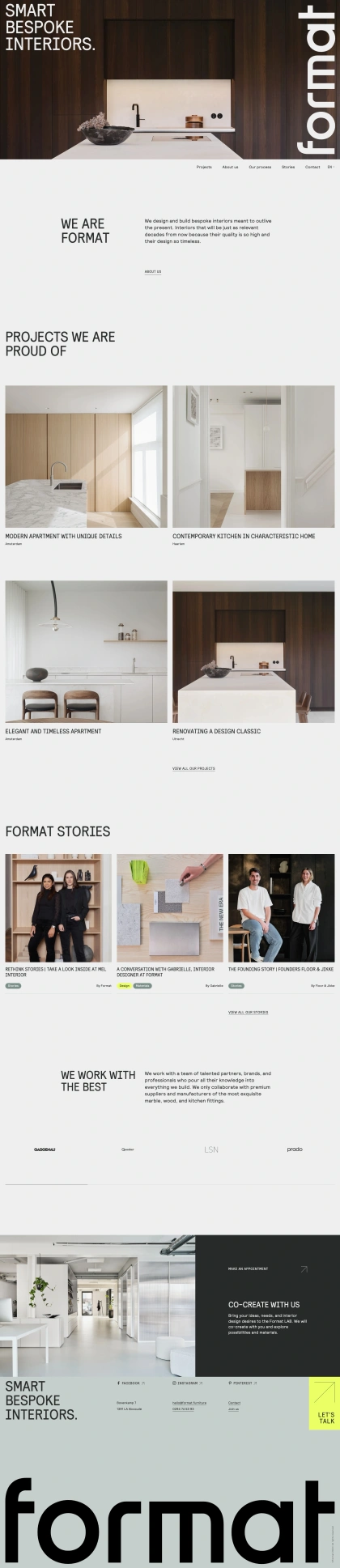 Artem Pchelyakov - Format Furniture Landing Page Example: We design and ...