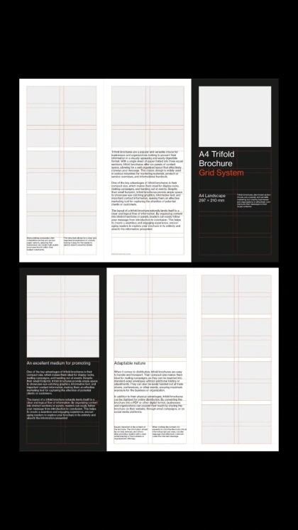 Stephen Kelman - A4 Trifold Brochure Grid System for Adobe InDesign – Savee