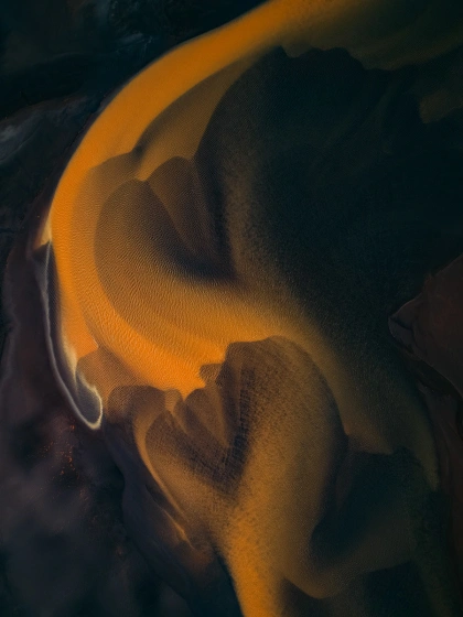 Roz - Glacier River River Veines iceland abstract Aerial Aerial Photography flow river water ...