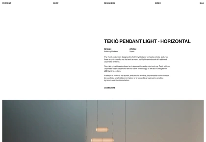 Felipe Castro Vargas - Current Collection - Tekiò Pendant Light - Horizontal – Savee